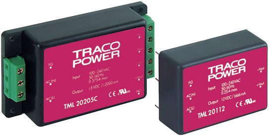 Encapsulated power supplies of TML series